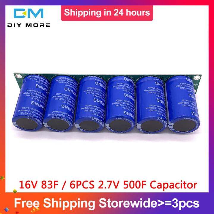 KKmol 6pcs 2.7V 500F/2.85V-3400F ตัวเก็บประจุอิเล็กโทรลีติค อะไหล่วงจรไฟฟ้า Super Farad ...
