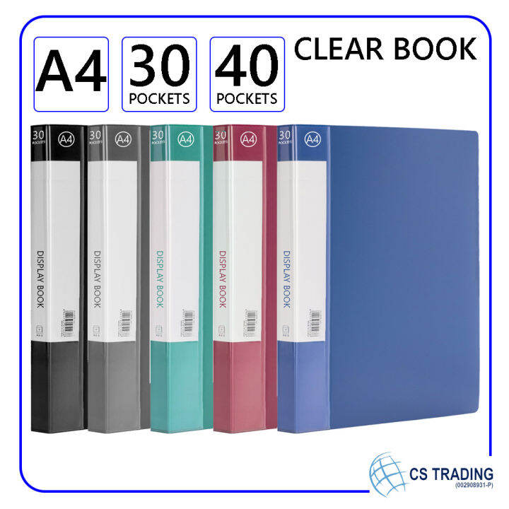 A4 30 Pocket / 40 Pocket Clear Book / Clear Holder / Display Book ...