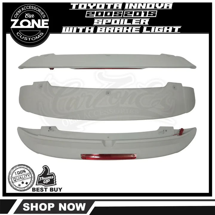 Toyota Innova 2005-2015 Spoiler with Brake Light (Unpainted) | Lazada PH
