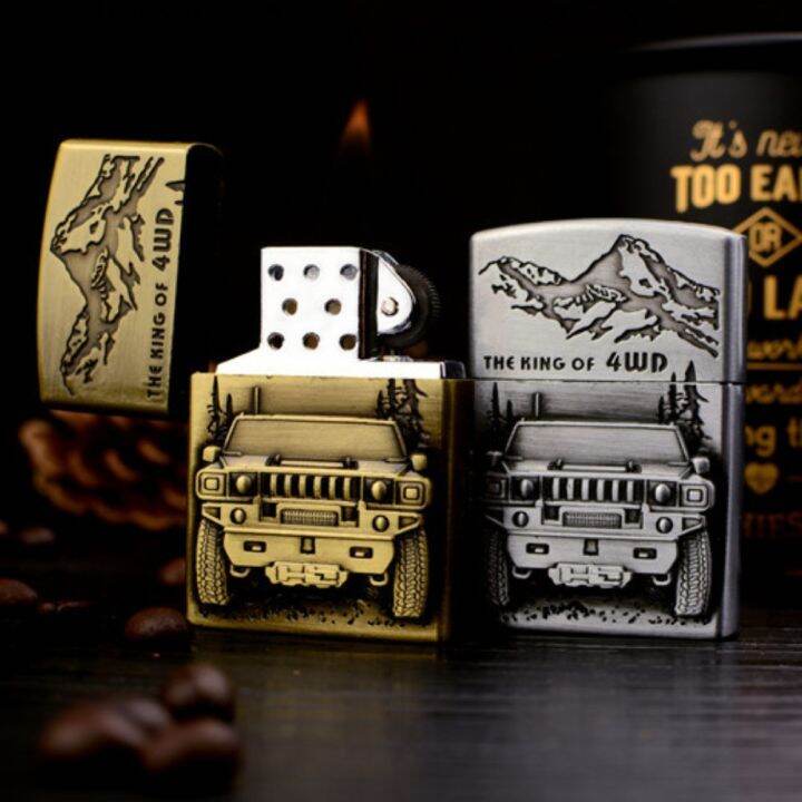 The King of 4WD Logo Emboss Soft Flame Butane Gas Lighter | Lazada