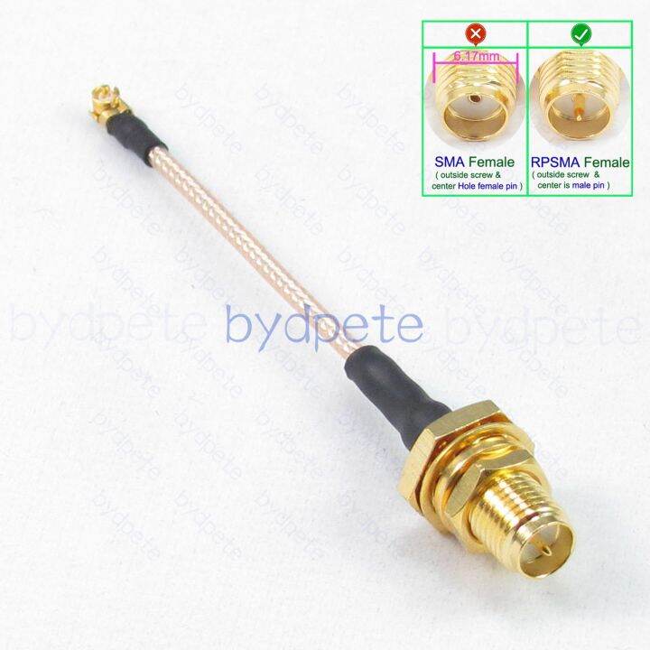 RP-SMA Female Bulkhead to MHF SW-23 SW23 Micro RG178 Coaxial Cable Coax ...