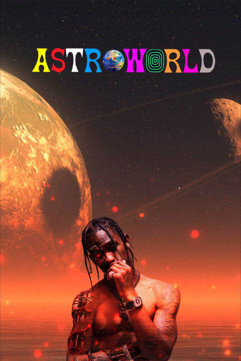 โปสเตอร์ Travis Scott ทราวิส สก็อตต์ Rapper แร็พเปอร์ Hip Hop ฮิปฮอป ...