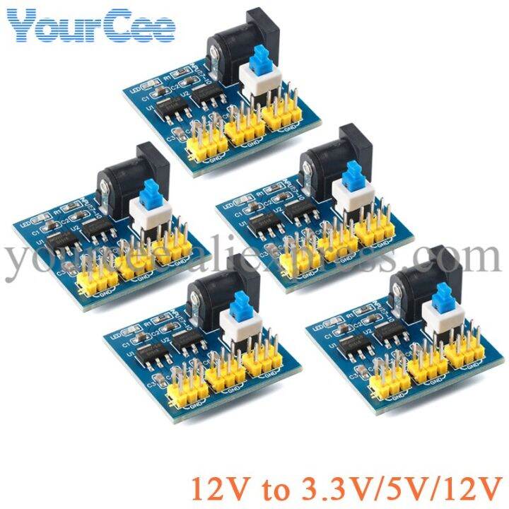 5 pc Multi Output Voltage Conversion Module DC-DC 12V to 3.3V 5V 12V ...