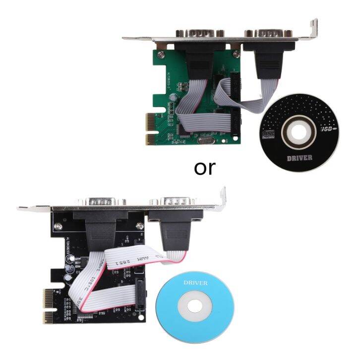 PCI-E PCI to Dual Serial DB9 RS232 Serial Controller Adapter Card ...