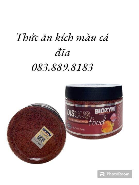 Thức ăn cá, tép cảnh Biozym Discus Food (140g) kích màu cho cá cảnh cực ...