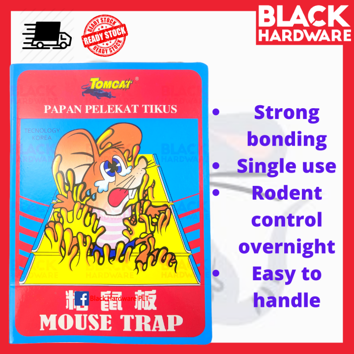 BLACK HARDWARE Mouse Catcher Sticker Pest Control Glue Board Rat Trap ...
