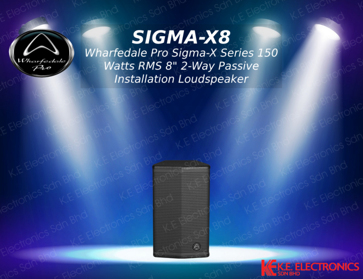 Wharfedale Pro Sigma-X Series SIGMA-X8 150 Watts RMS 8" 2-Way Passive ...