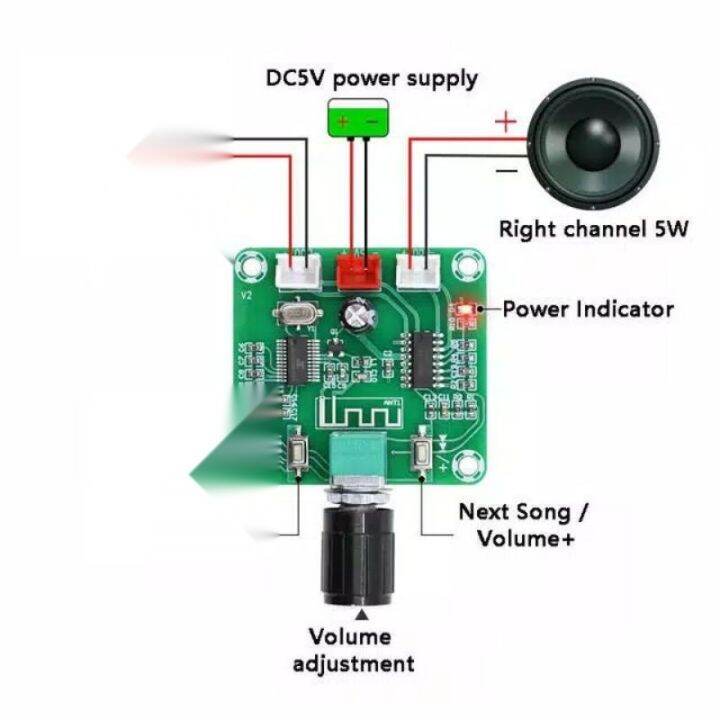 Pam8403 kit class d amplifier stereo bluetooth 3watt | Lazada Indonesia