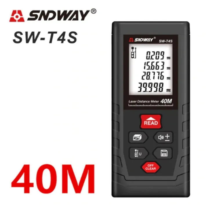 SNDWAY SW-T4S Laser Distance Meter 40 M - Alat Ukur Jarak Laser 40m ...