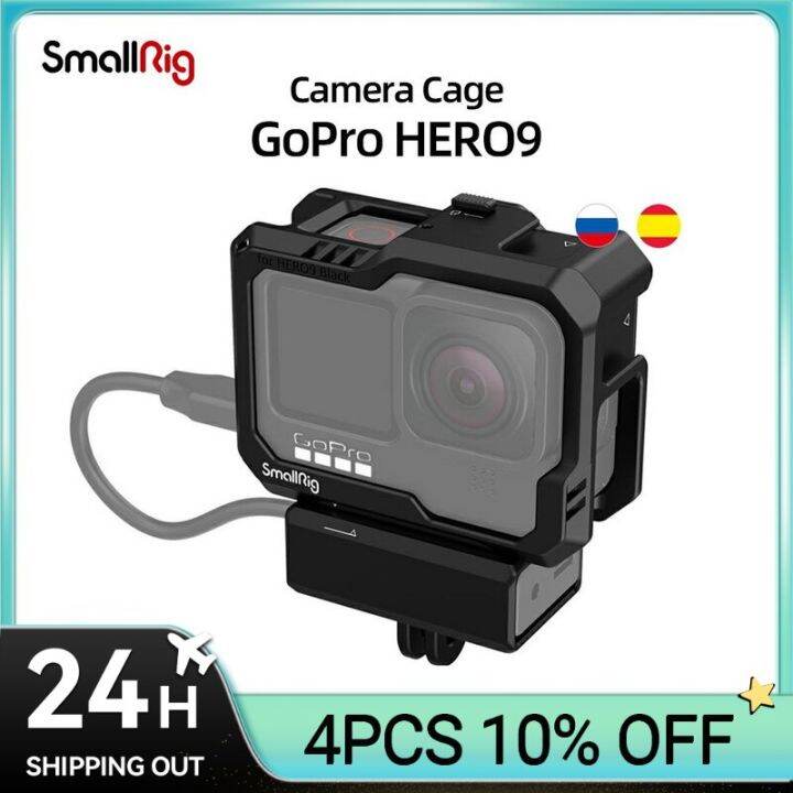 SmallRig Black Full Action Camera Cage For GoPro HERO9 / HERO10/ HERO ...