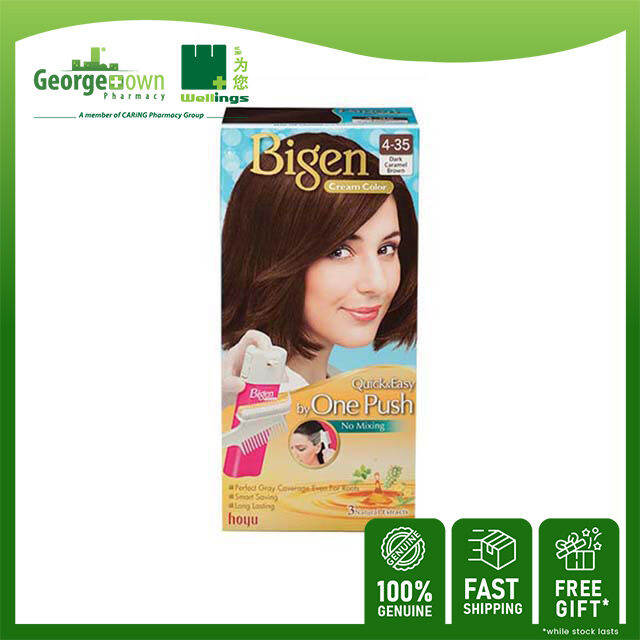 BIGEN ONE PUSH HAIR COLOR 4-35 DARK CARAMEL BROWN 1S | Lazada
