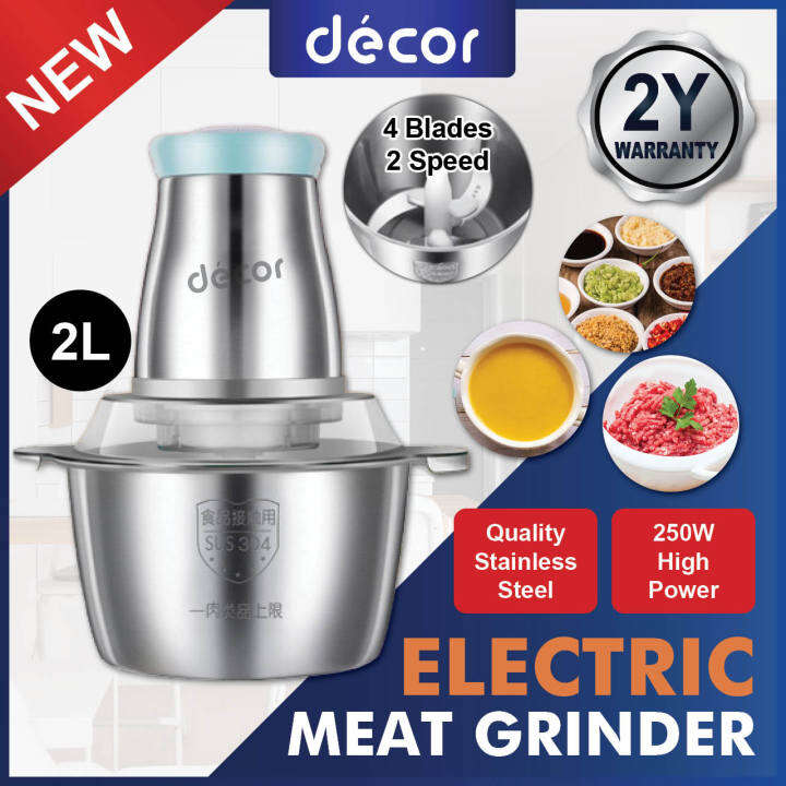 Electric Meat Mincer Meat Grinder Chopper Food Processor Stainless ...