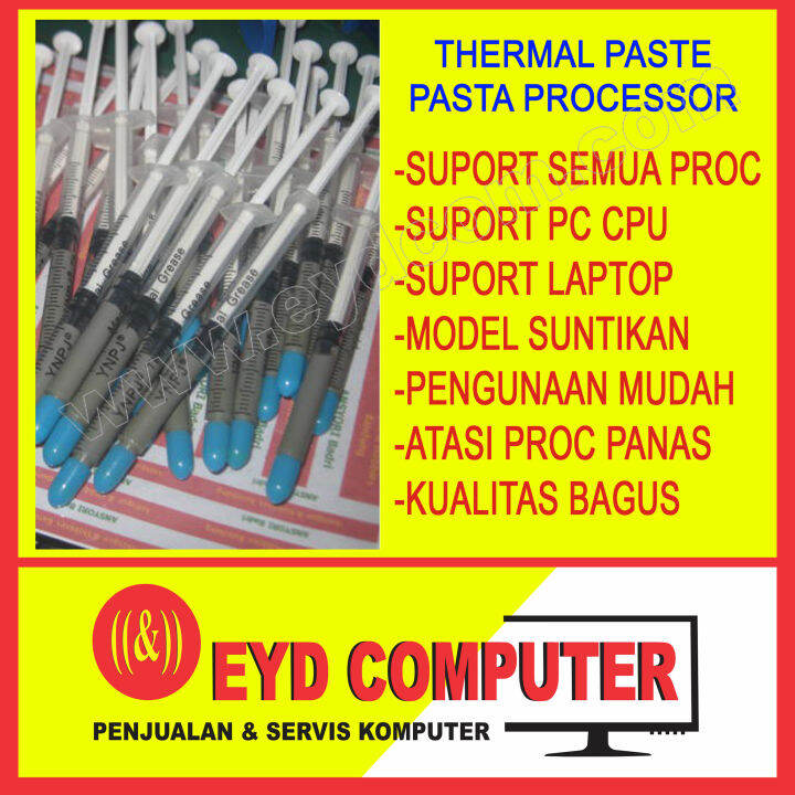PASTA PROCESSOR SUNTIKAN THERMAL PASTE PROCESOR COCOK UNTUK PROC LAPTOP ...