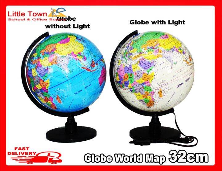 Universal globe world map 360° degree rotating globe 32cm diameter ...