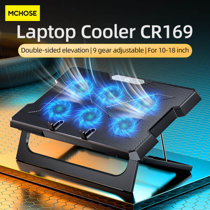 MC Double-height Laptop Cooling Pad 9 Gear Adjustable 6 Fans Strong ...
