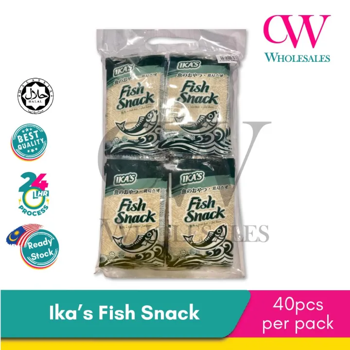 Ika's Fish Snack Snek Ikan Kepingan 40pcs per pack | Lazada
