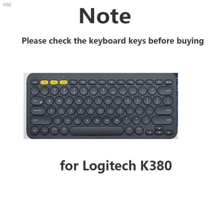 Keyboard Cover for Logitech K380 Colorful Soft Silicone Film Case Slim ...