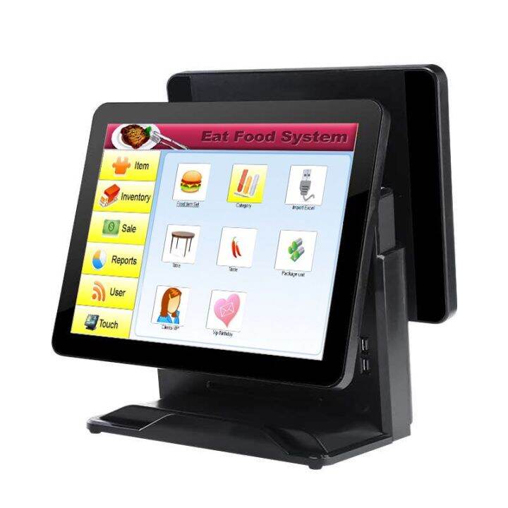 POS System Duoble Monitor Machine Cash Register For Restaurant Cashier ...
