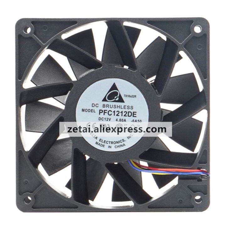 New original Delta PFC1212DE 12038 fans high speed 120mm 12v 4.8A 4Pin PWM 12cm cooling fans for ...