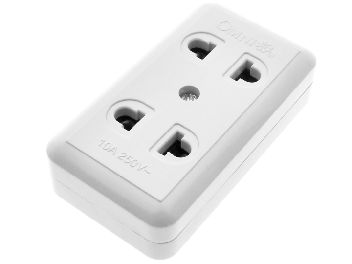 OMNI WSO-002 Surface 2-Gang Convenience Outlet 10A 250V | Lazada PH