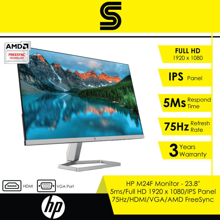 HP M24F Monitor - 23.8"/5ms/Full HD 1920x1080/IPS Panel/75Hz/HDMI/VGA ...