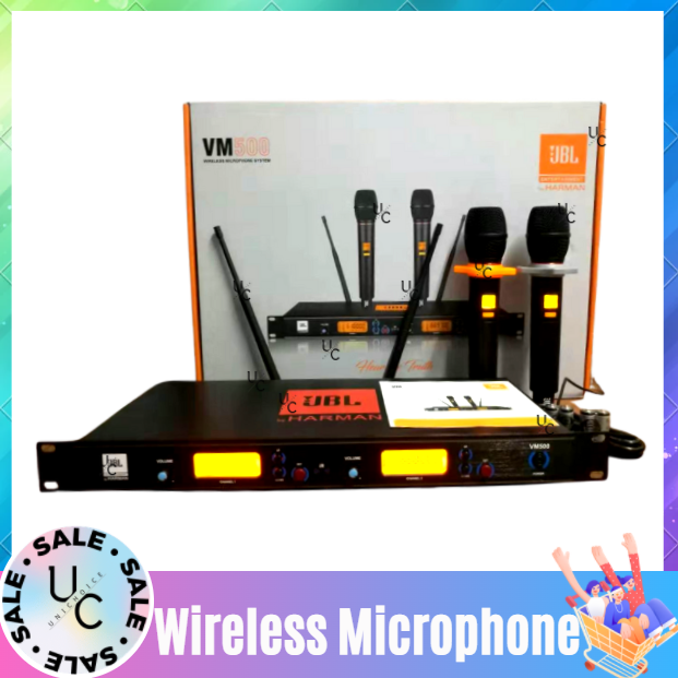VM-500 Professional UHF Dual Wireless Microphone | Lazada PH