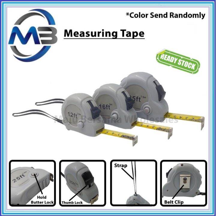 Professional MEASURING TAPE 3.5M (12FT) / 5M (16FT)/ 7.5M (25FT)/ PITA ...