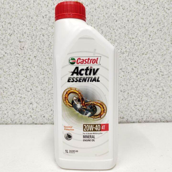 CASTROL ACTIV ESSENTIAL 20W-40 4T Mineral Engine Oil Minyak Pelincir ...