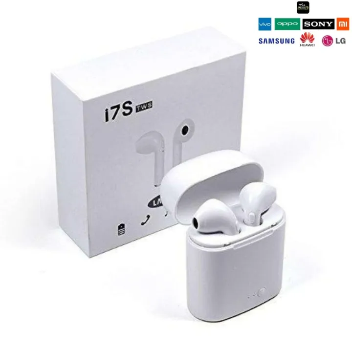 i7S TWS หูฟังบลูทูธไร้สาย แบบสองข้างซ้ายและขวา ระบบStereo พร้อมกล่อง ...