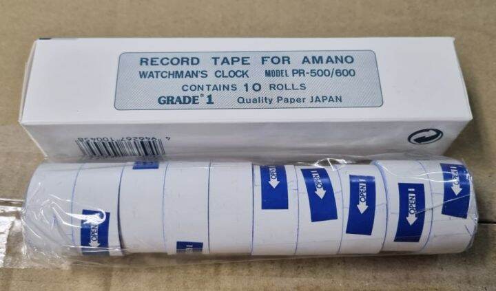 Paper Roll Grade 1 Amano PR-500/600 (isi 10) record tape for Amano watchman's clock model PR500 ...