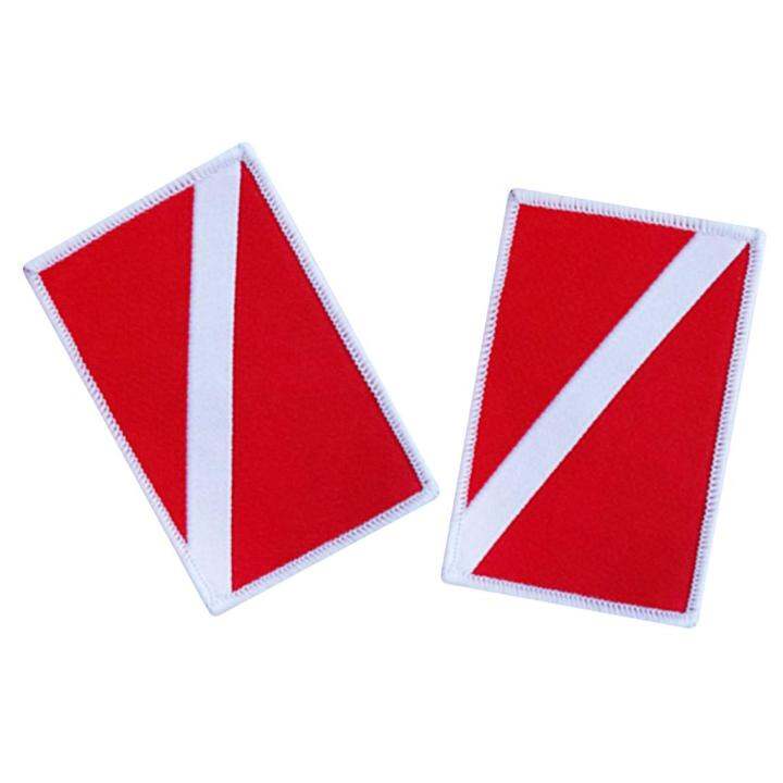 LazaraSuper 2 PACK Scuba Diving Diver Down Flag Patch Embroidered Sew ...