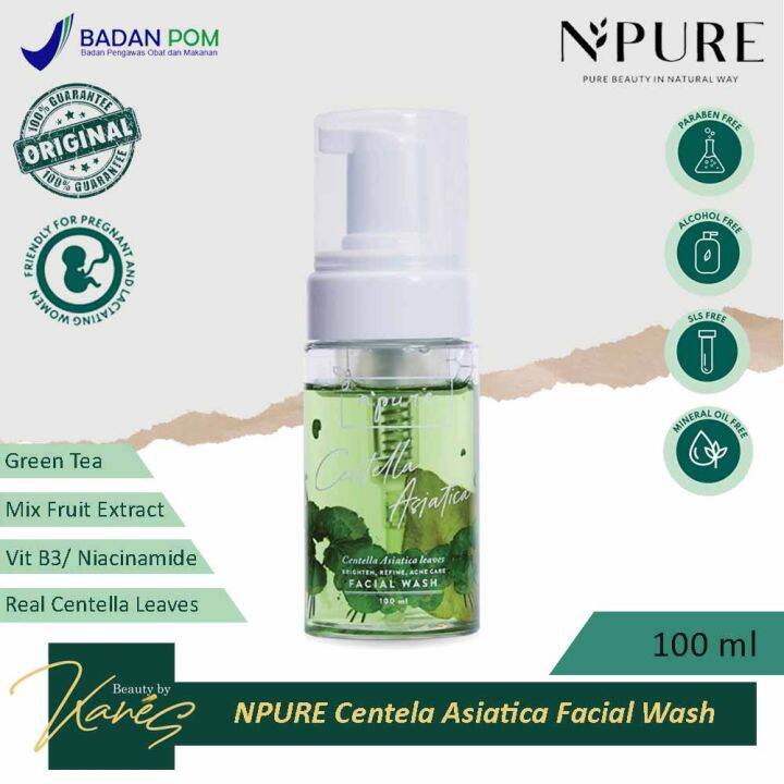 NPURE FACE WASH FACE FOAM SABUN CUCI MUKA CENTELLA ASIATICA CICA SERIES ...