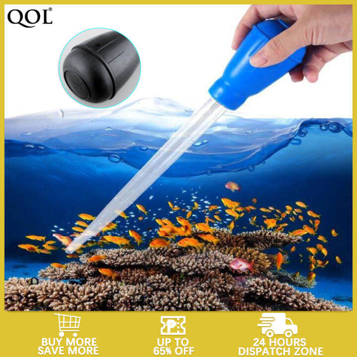 Qinoulieran Aquarium Fish Tank Manual Siphon Suction Pipe Poop Suction ...