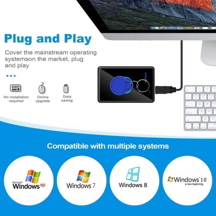 RFID NFC Copier Duplicator 125KHz Key Fob Smart Card Reader Writer 13 ...