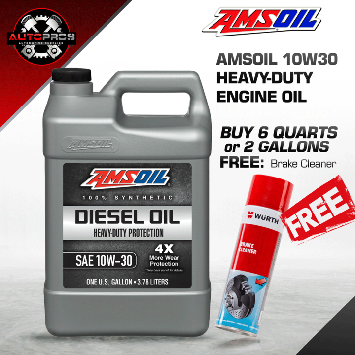 Amsoil Heavy-Duty 10w-30 100% Synthetic Diesel Oil 4Quarts (Gallon ...