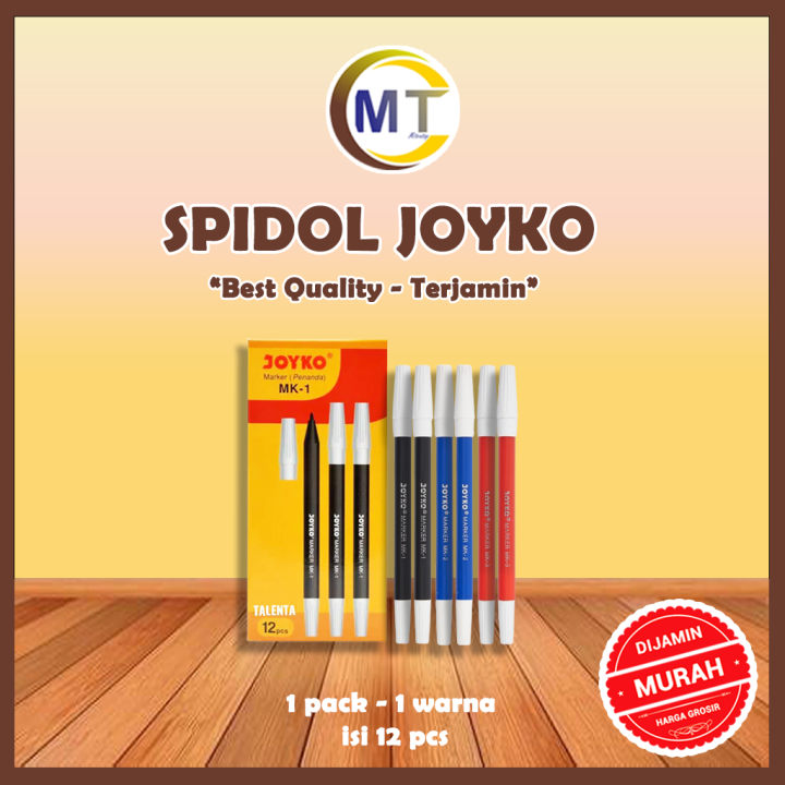 Spidol Joyko 1 pack MK-01 MK-02 MK-03 | Spidol Warna Hitam Merah Biru ...