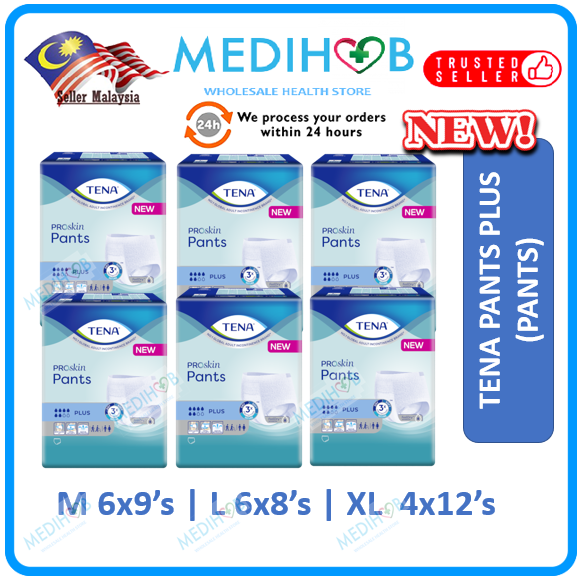 TENA PANTS PLUS Adult Diapers Lampin Dewasa (Sizes M / L / XL) – 1 Carton | Lazada