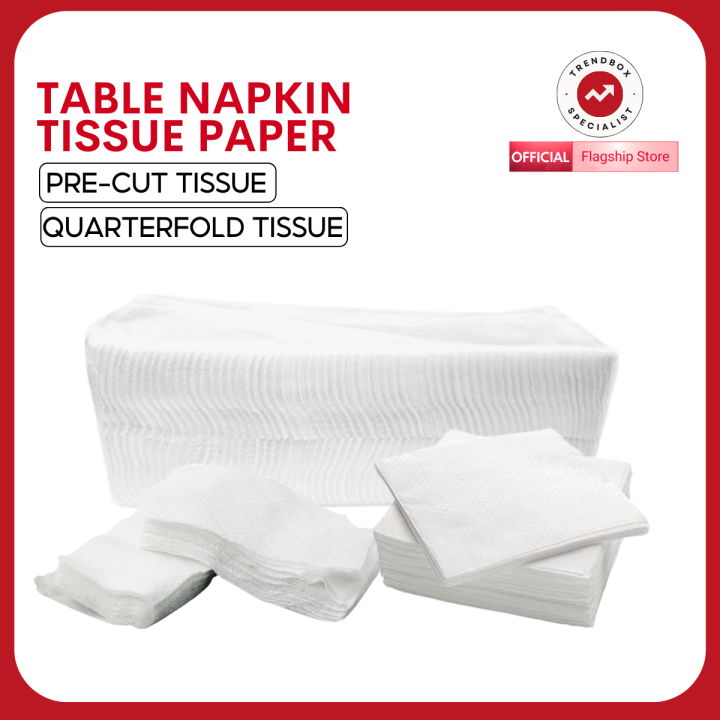 Trendbox Table Napkin Tissue Paper Pre-cut & Quarter Fold | Lazada PH