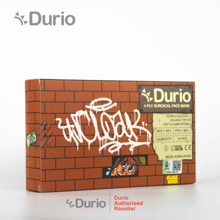 [Durio Authorised Reseller] Durio x Cloakwork 4 Ply Surgical Mask ...