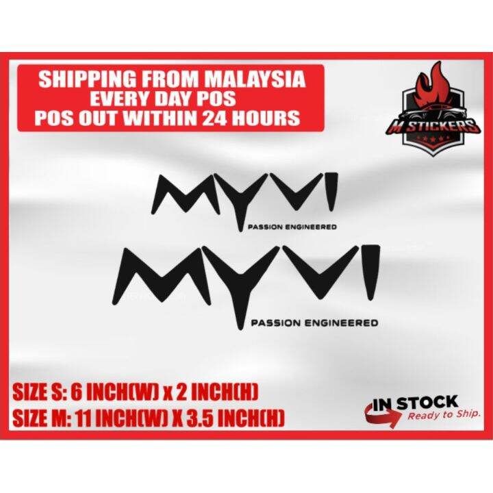 MYVI PASSION CAR STICKER KERETA STICKER MYVI | Lazada