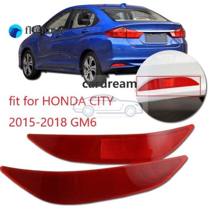 Flightcar สำหรับ HONDA CITY T9A 2015 2016 2017 2018 GM6 Bemper Belakang สะท้อนแสงไฟตัดหมอกไฟท้าย ...