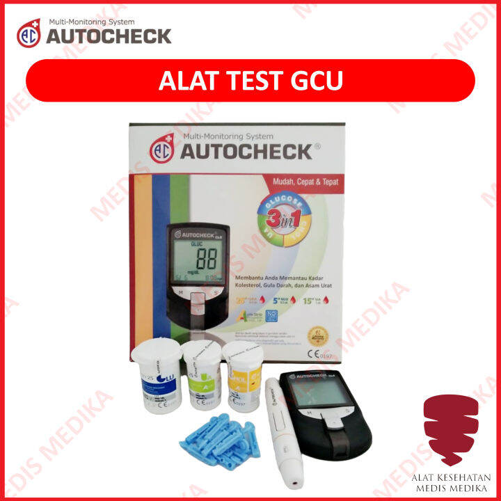 Autocheck 3 in 1 alat Test Glucose Cholesterol Uric Acid GCU | Lazada ...