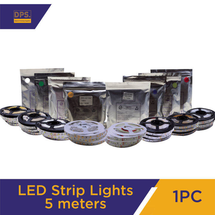 DPS LED Strip Lights 5 meter DC 12Volt 6watts Red, Yellow, Blue ...