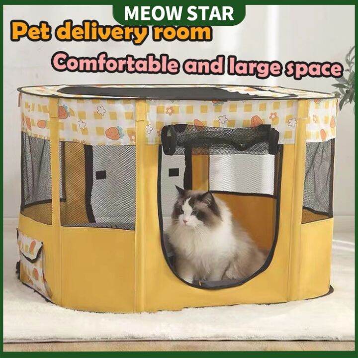 Portable Outdoor Cattery Fence Pet Tent Cat Tent Cat House Foldable ...