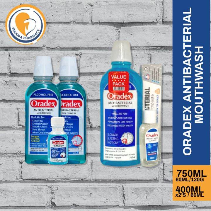 ORADEX ANTIBACTERIAL MOUTHWASH (ASSORTED PACK) | Lazada