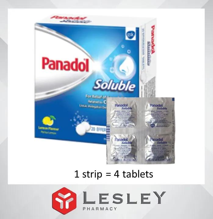 Panadol Soluble Effervescent Tablets 1 Strip - 4s | Lazada