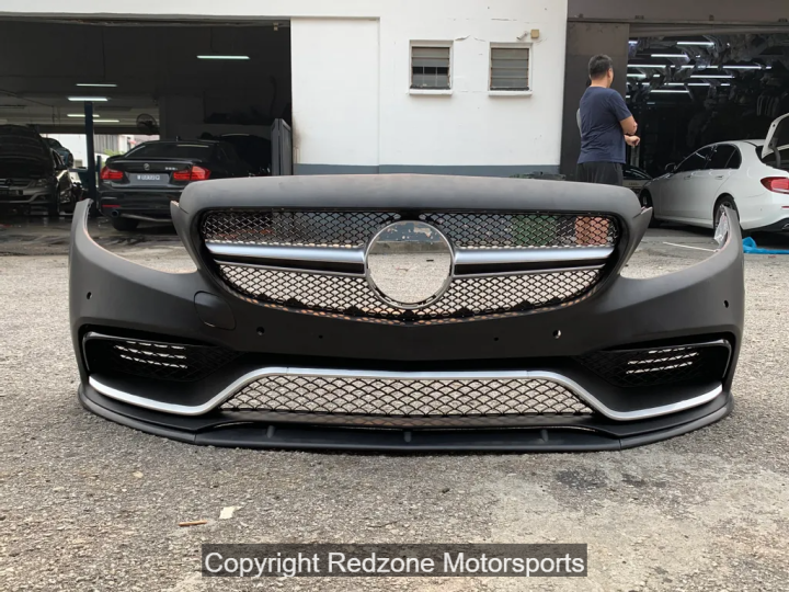 Mercedes Benz W205 C63 Front bumper + C63 Edition front lip + C63 ...