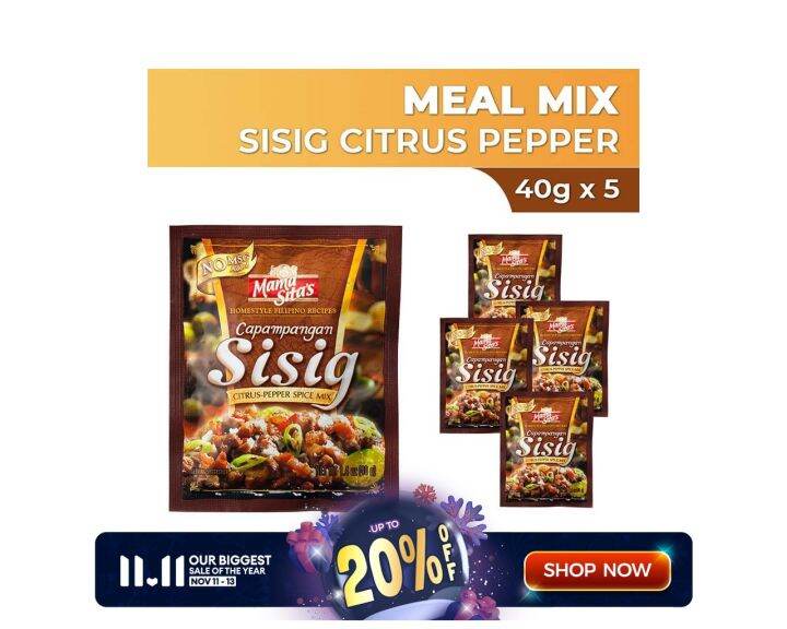 Mama Sita's Meal Mix Sisig Citrus Pepper Spice 40g X 5 | Lazada PH