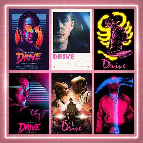 Drive Movie Ryan Gosling Coated Aesthetic Poster Polaroid Vintage Room ...