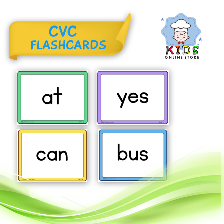 KOS CVC Flashcards - SET A-D l NOT laminated I for beginners reading ...